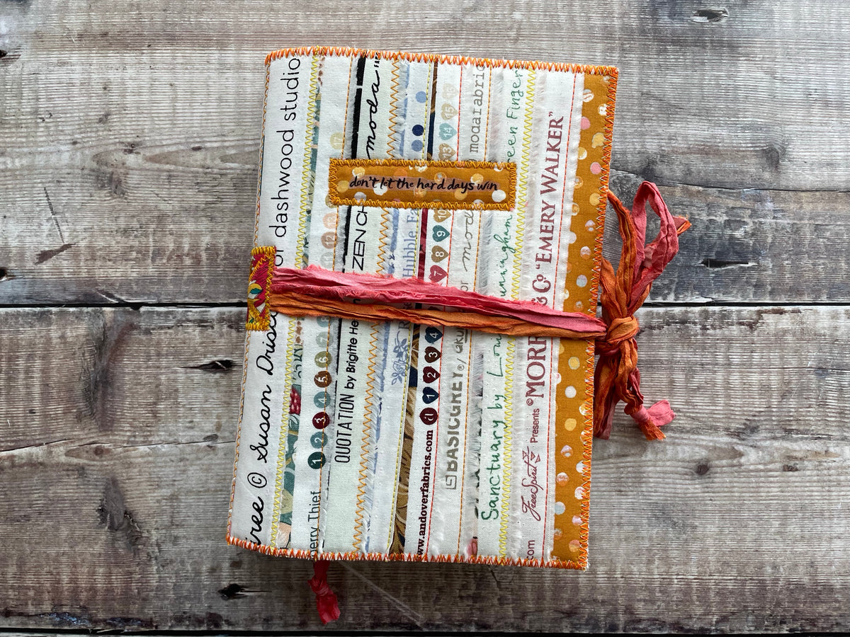 Quilted book sleeve / reusable journal cover – BluebellHillCrafts