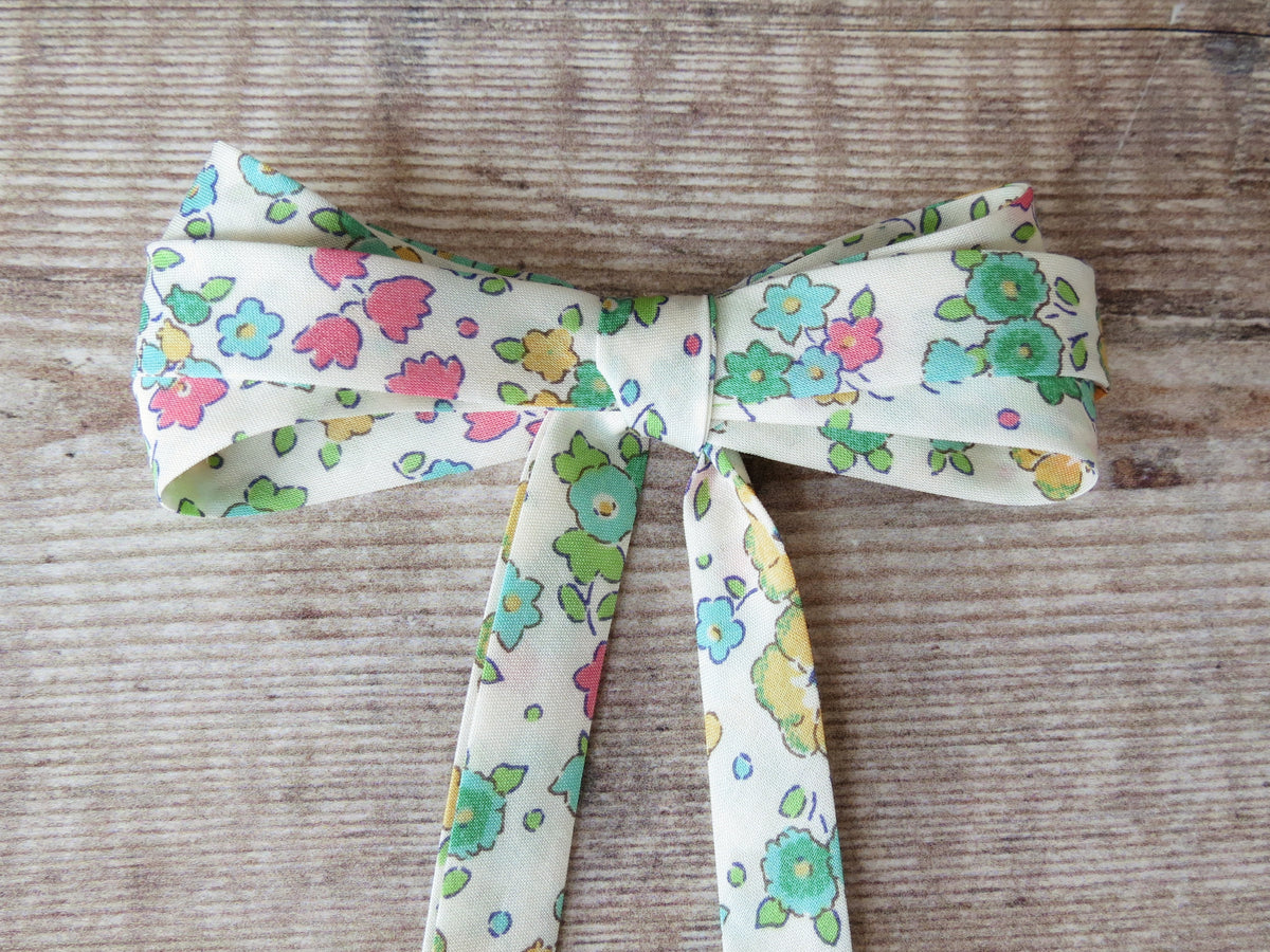Liberty fabric Ella and Libby D floral bias binding, 10mm, double fold ...