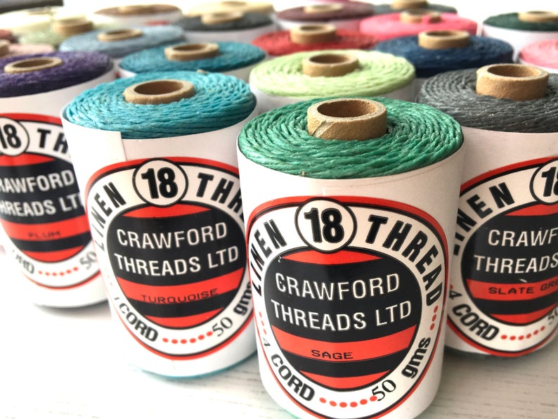 4-ply Irish waxed linen cord YELLOW for jewellery making ...